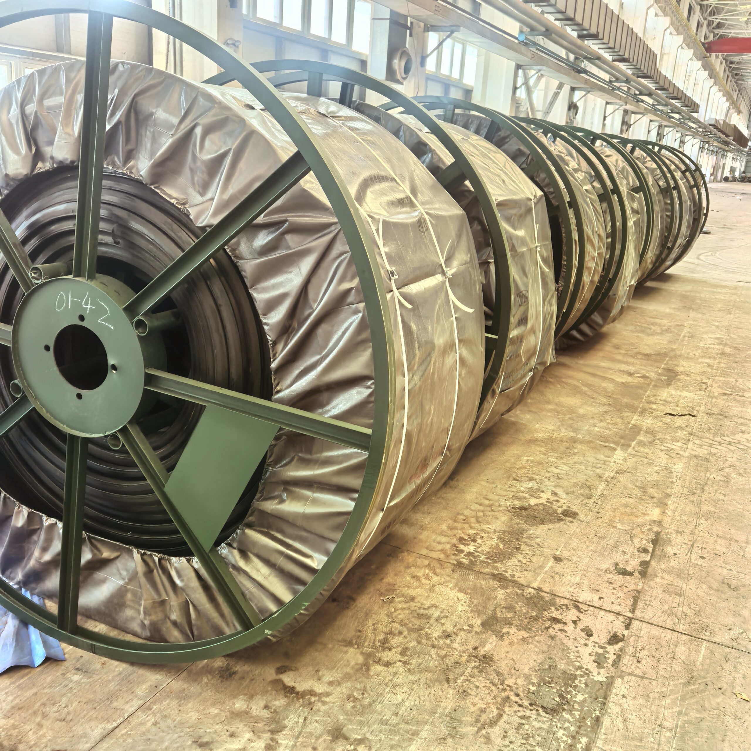 Wire rope pulls conveyor belt/Cover band/Steel cable conveyor belt ...